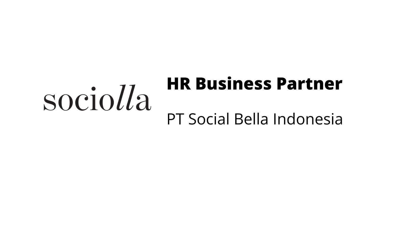 HR Business Partner - PT Social Bella Indonesia - SVB Academy