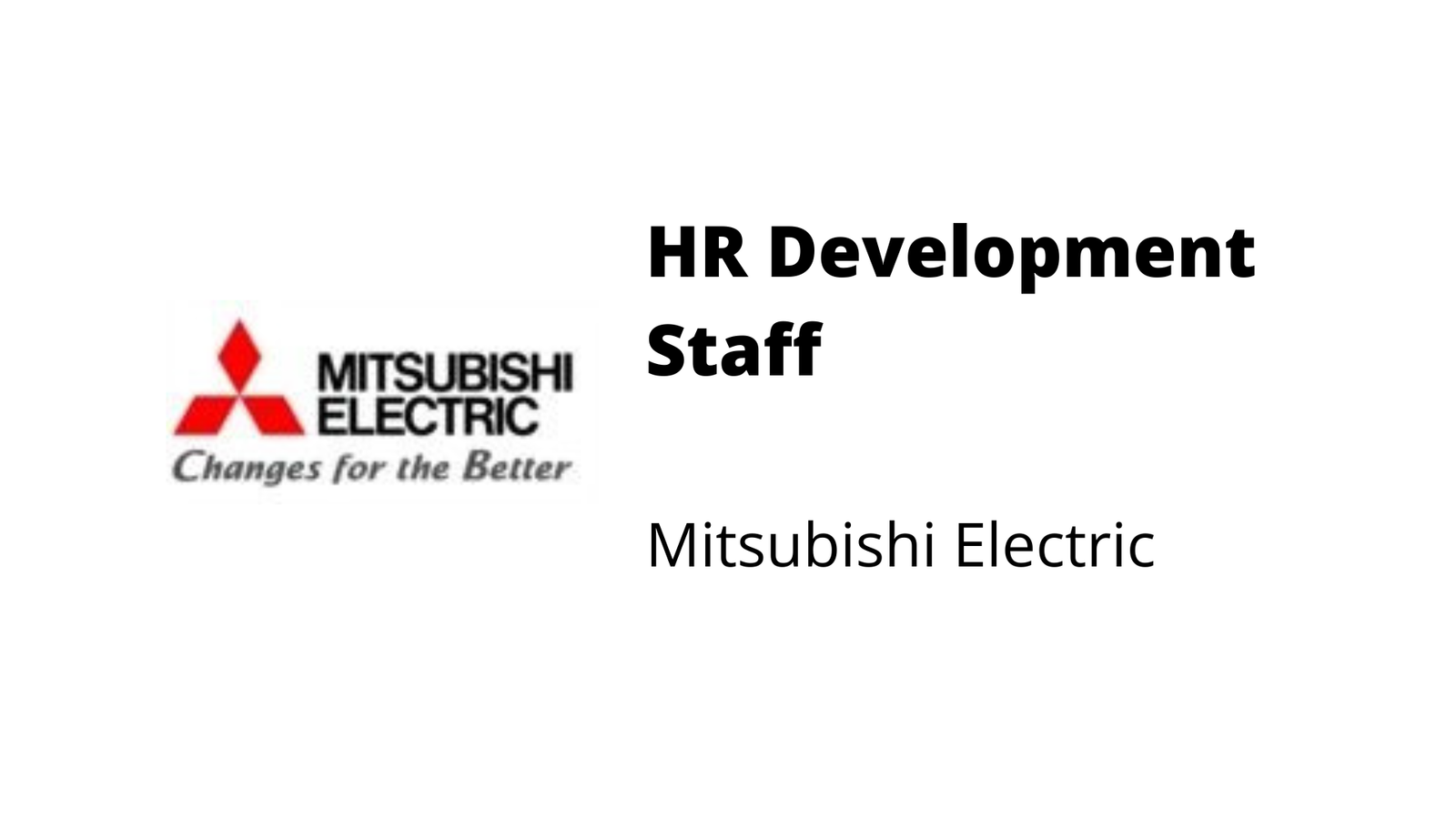 HR Development Staff - Mitsubishi Electric - SVB Academy